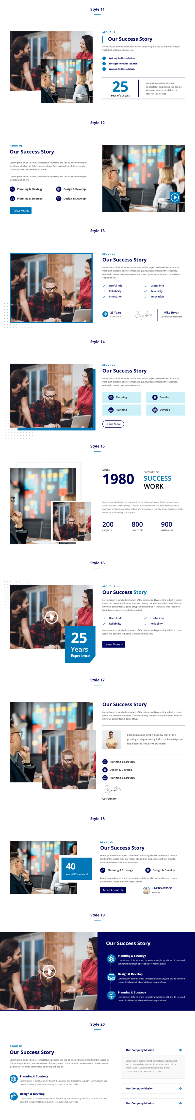 About Us & Intro Section Styles | Find Popular Divi Layouts ,Sections
