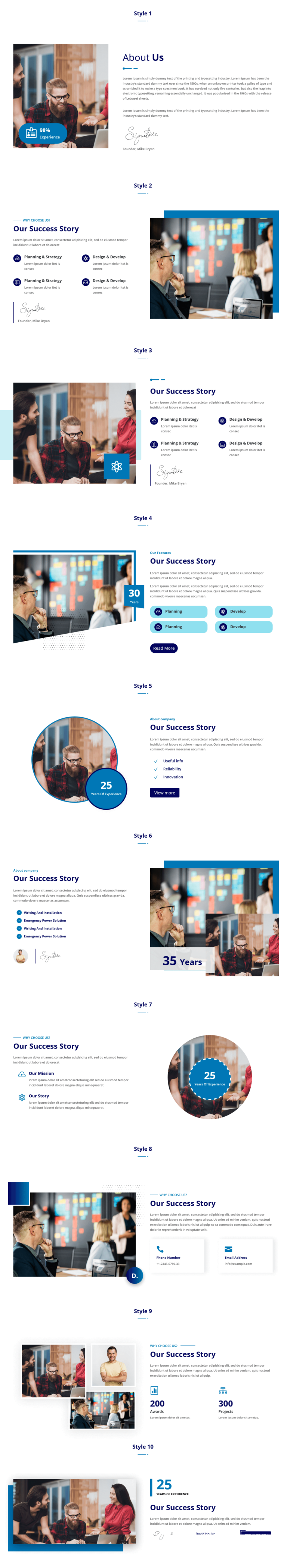 About Us & Intro Section Styles | Find Popular Divi Layouts ,Sections