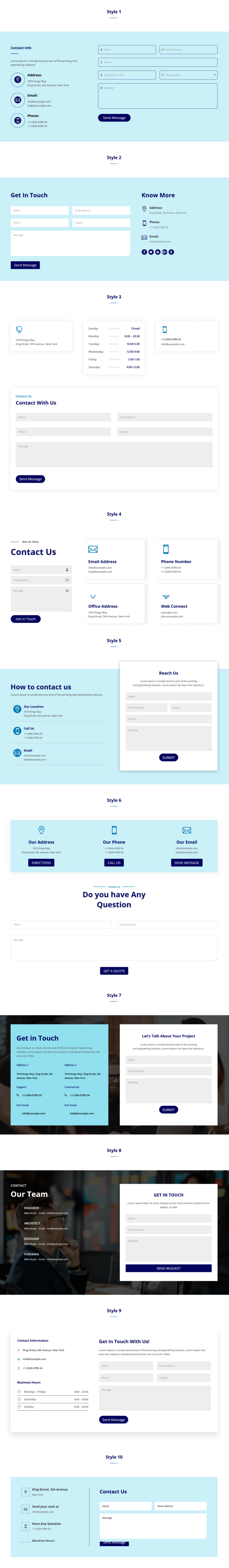 Contact Form Styles - Find Popular Divi Layouts ,Sections
