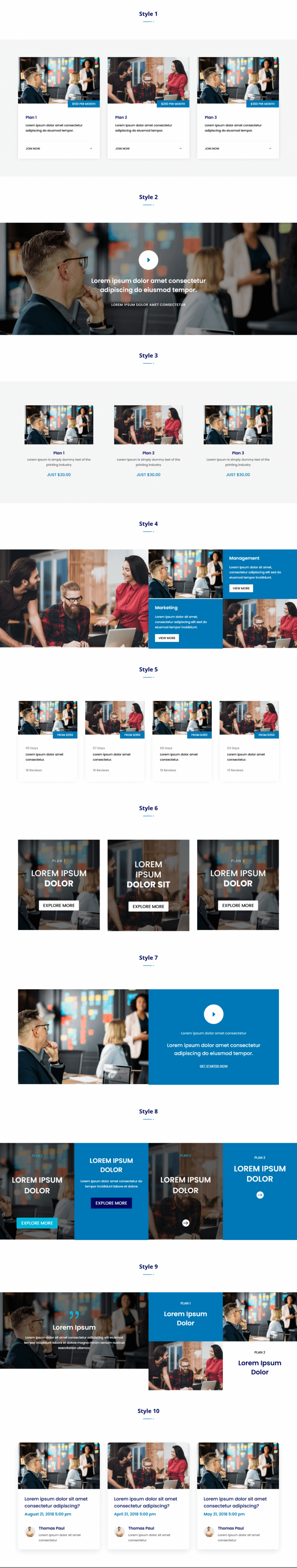 Info Banners Section Styles - Find Popular Divi Layouts ,Sections
